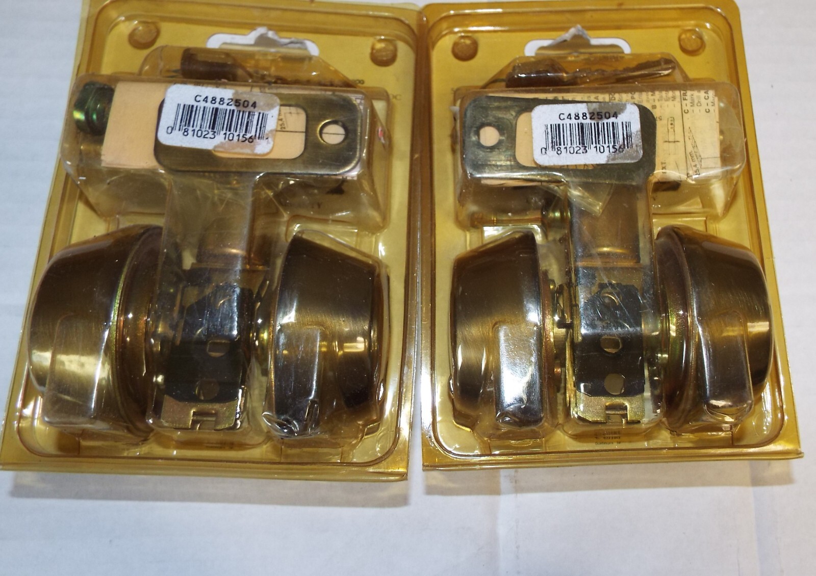 Keyed alike, 2 Harloc, Antique Brass Deadbolts, Double keyed | eBay