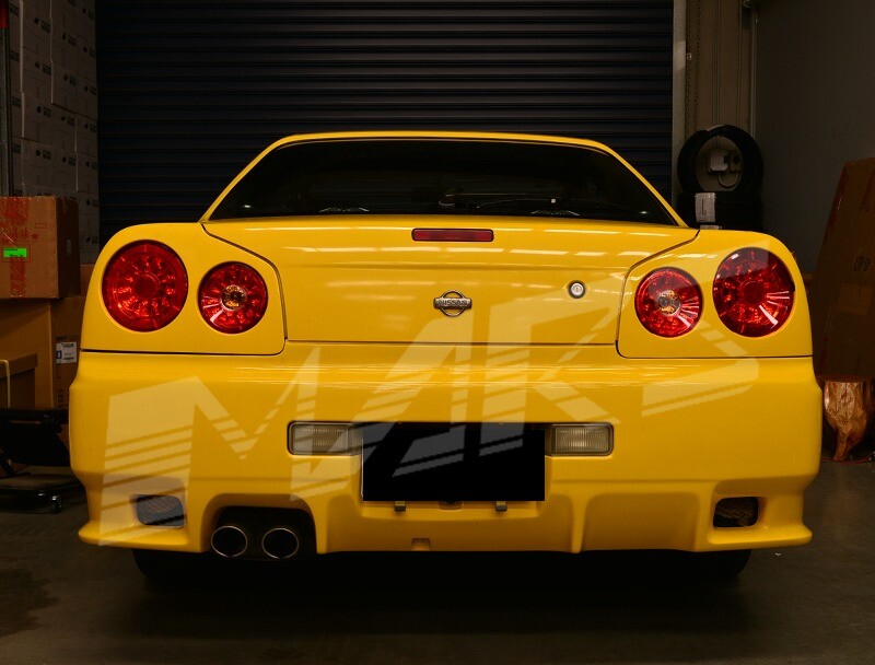 Red Clear LED Tail Lights for Nissan R34 Skyline Coupe GTS-T GT-R GT-T ...