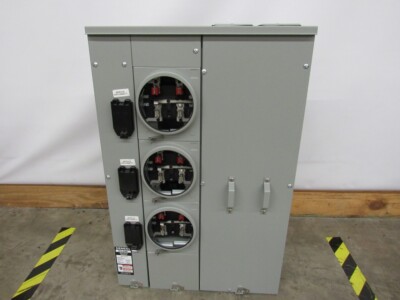 Siemens 3-Gang 300A 125 Amp RINGLESS BYPASS UNI-PAK Meter Stack ...