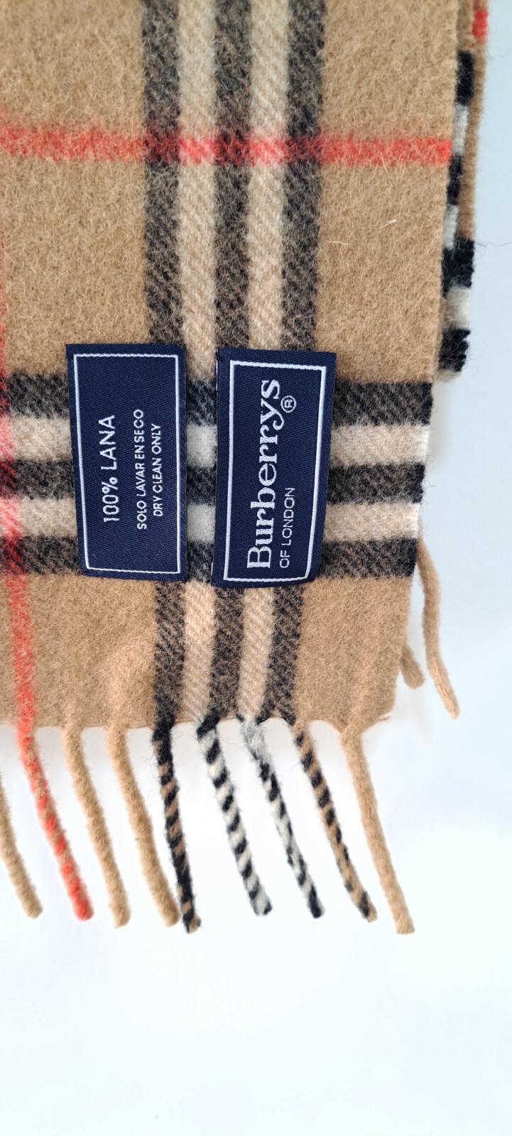 Burberry scarf authentic beige color excellent condition lamb wool nova ...