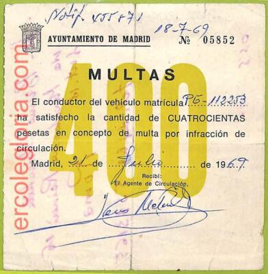 af3903 - SPAIN - MULTA - TRAFIC FINE | eBay.de