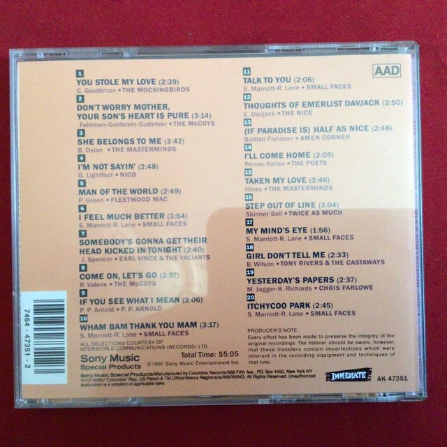 The Immediate Singles Collection, Vol. 1 by Various Artists (CD, May ...