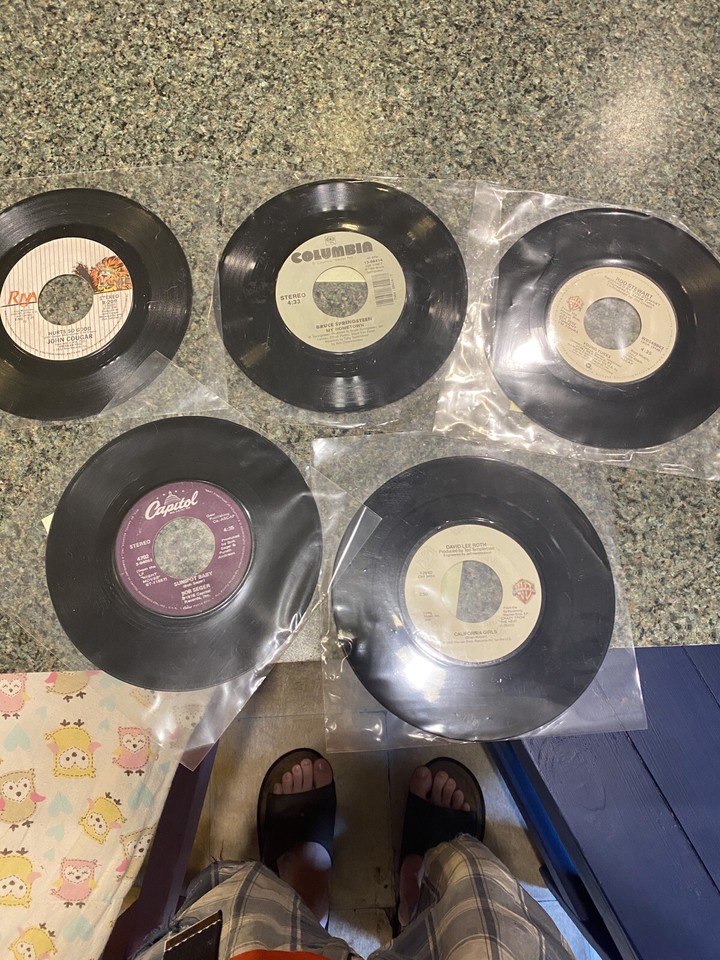 5 45 Singles Bruce Springsteen Bob Seger David Lee Roth Rod Stewart ...