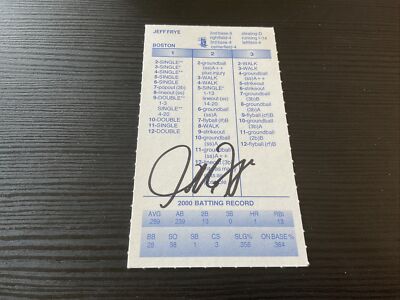 STRAT-O-MATIC Card Signed Jeff Frye 2000 Boston | eBay