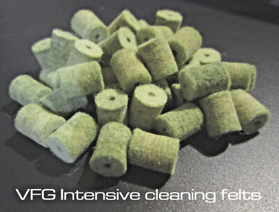 VFG Intensive felts for cleaning rod system Brass reinforced wool felts ...