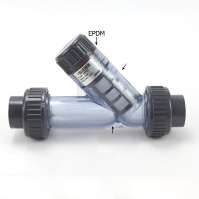 1 Pcs Clear PVC Y-Strainer Standard Pipeline Y Type Strainer For Water ...