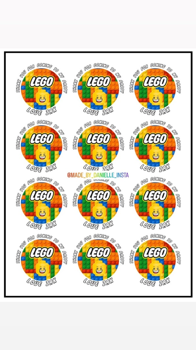 Lego Thank You Printables LEGO Minifigure Party With Free Printables