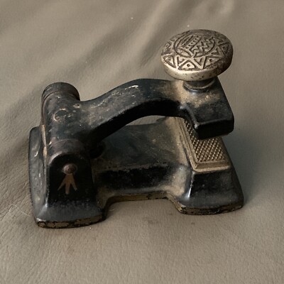 antique check protector small cast iron ornate handle manual office ...