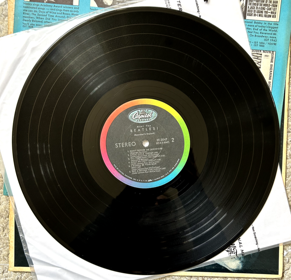 Meet The Beatles! Stereo LP – Capitol Rainbow Label – VG/VG | eBay