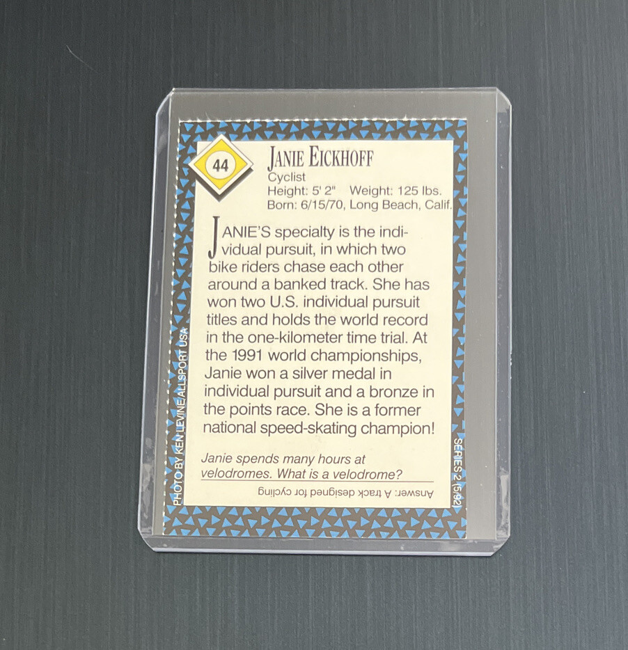 Janie Eickhoff ROOKIE Sports Illustrated for Kids SI Cyclist Cycling 1992 | eBay