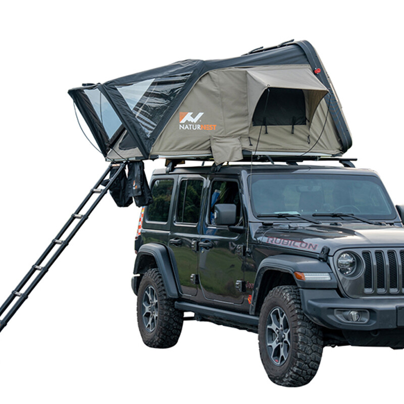 Naturnest 2-3 Person Rooftop Tent ABS Hardshell Waterproof Camping Tent ...