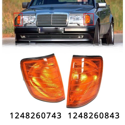 1 Pair Amber Corner Light Turn Signal Lamp 1248260043 For Mercedes Benz ...