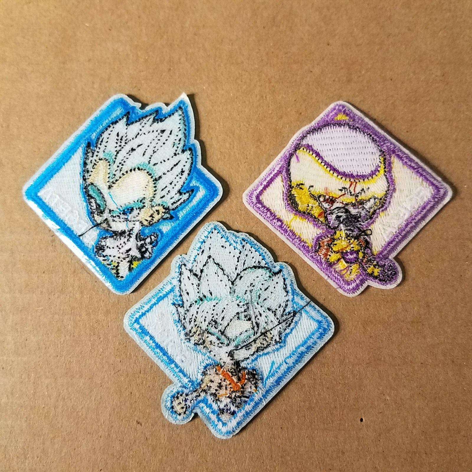 Dragon Ball Z Ensemble De 3 Patch 7cm Grand Vegeta, Goku , Frieza | eBay