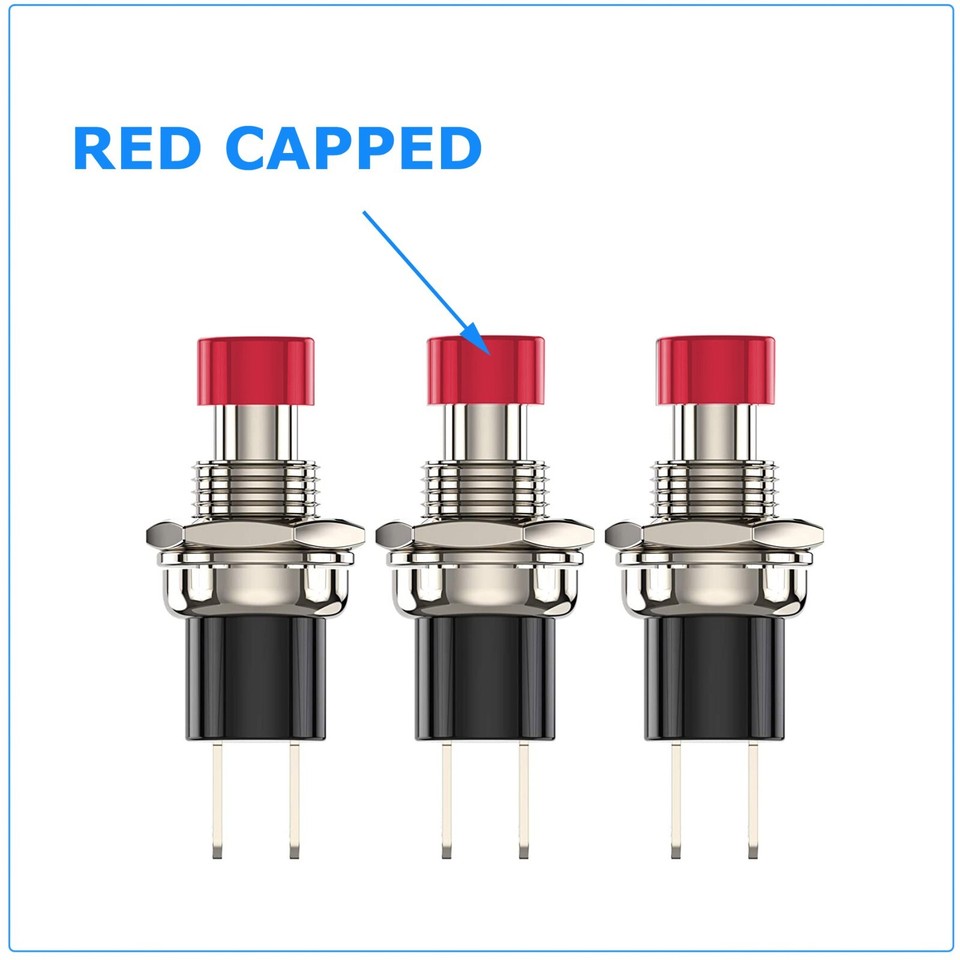 4 Pack SPST Normally Closed Momentary Push Button Switch Red | eBay