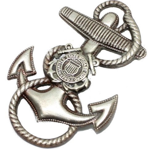 US Coast Guard Anchor Cap Hat Badge Screw Back USCG Pin Naval Insignia ...