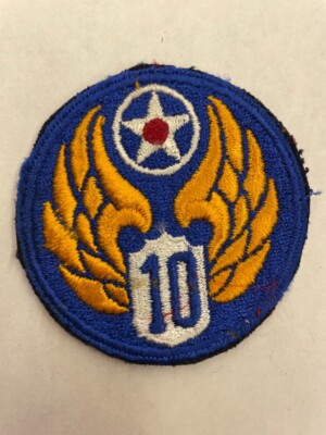 Army Air Force 10th Air Force Patch World War II, no glow, cut edge | eBay