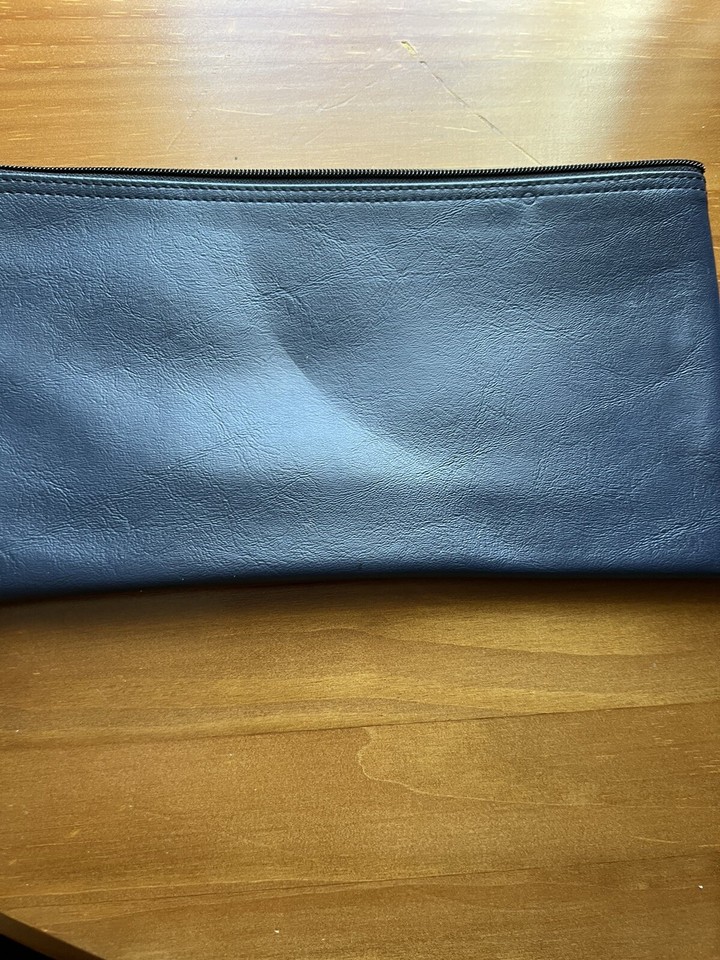 RIVERSIDE BANK VINYL ZIPPERED MONEY BAG ADVERTISING NEW OLD STOCK | eBay