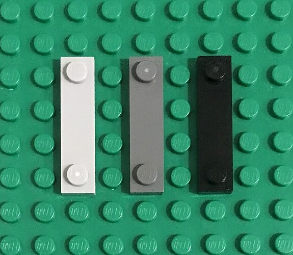 NEW LEGO PARTS - 1x4 Plate w/ 2 Knobs or Studs 4x1 - Black and Gray ...