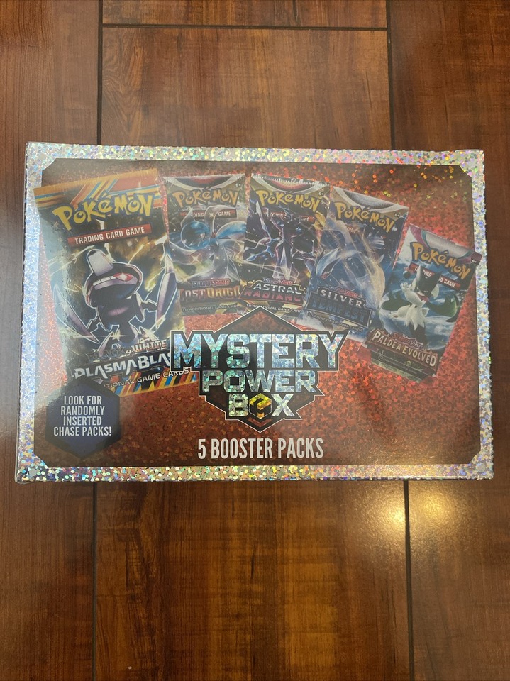 Pokemon Mystery Power Box 5 Booster Packs Chase Pack Chance! Brand New ...