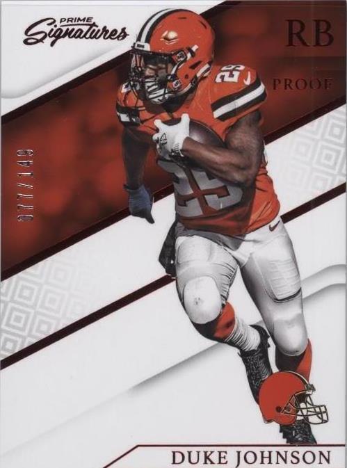 2016 Panini Prime Signatures - Duke Johnson #103 Prime Proof Red /149 ...