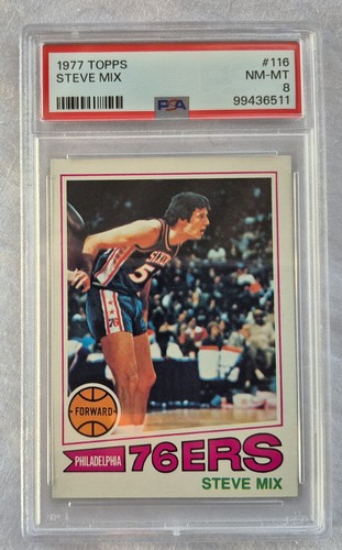 1977 Topps Basketball #116 Steve Mix Philadelphia 76ers PSA 8 NBA | eBay