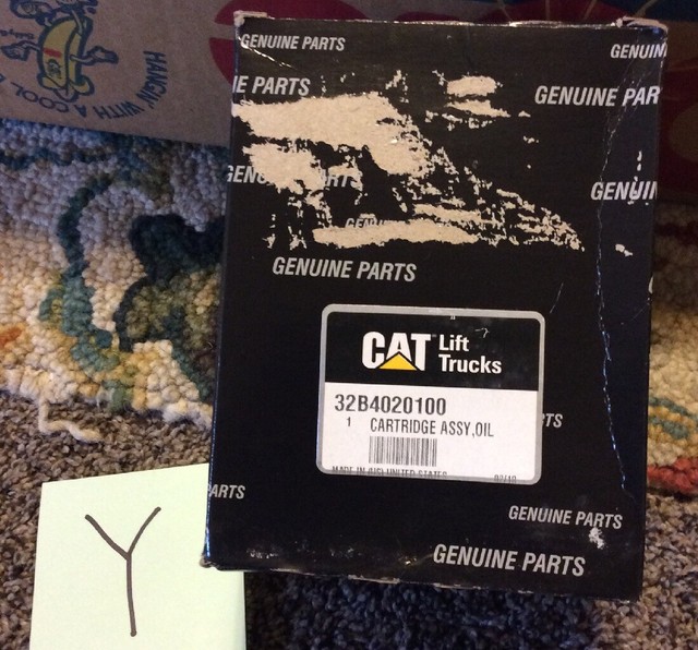 32B4020100 2xlot Genuine Caterpillar MITSUBISHI Forklift Oil Filter for ...