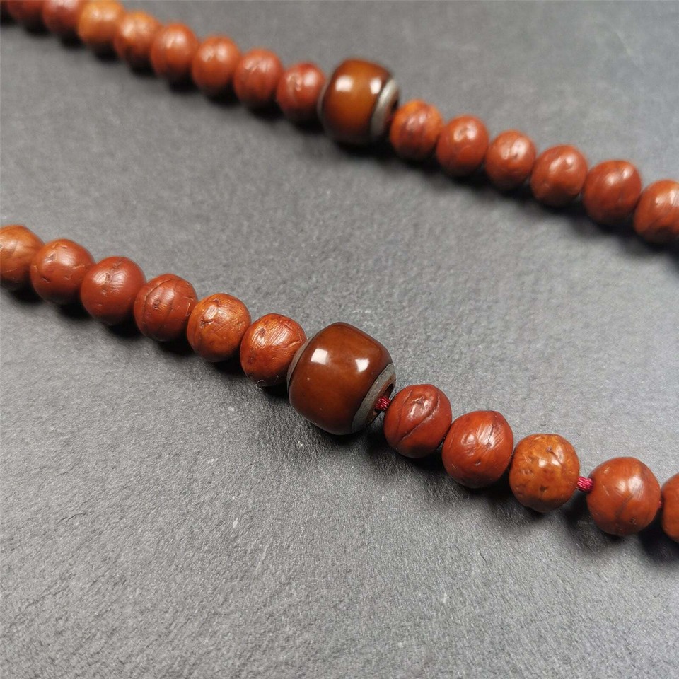 Gandhanra Handmade Pair of Yak Bone Beads,Marker Beads for Mala ...