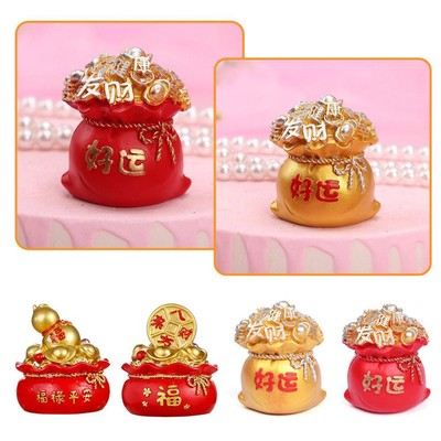 Spring Festival Money Bag Resin Decorative Ornaments Festive Gifts AU ...