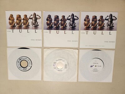 3 Jethro Tull Steel Monkey Picture Sleeve Vinyl 45s German UK + USA ...