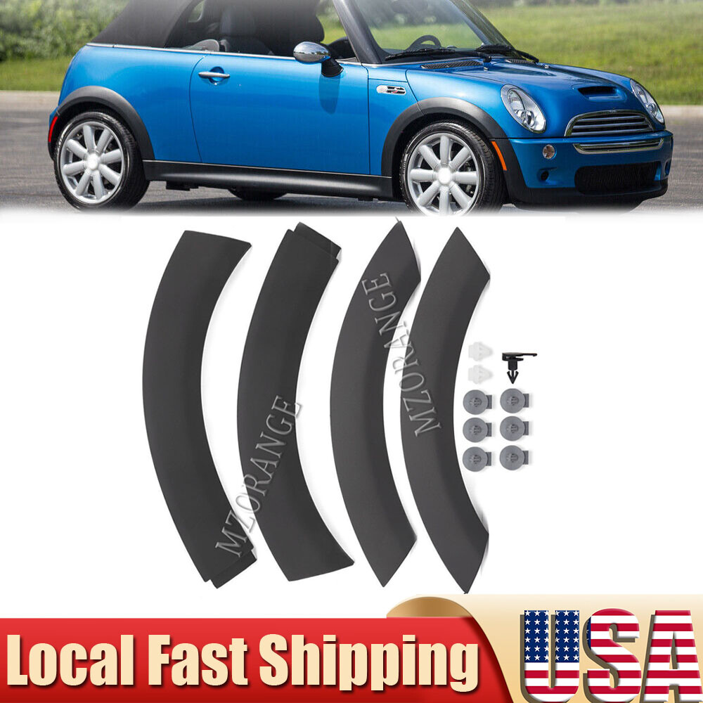 Front 4PCS/Set Wheel Arch Fender Flares Hood Trim For Mini Cooper 2002 ...