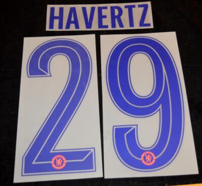 Official Chelsea Havertz 29 2020/21 UCL Cup Football Name/Number Set ...