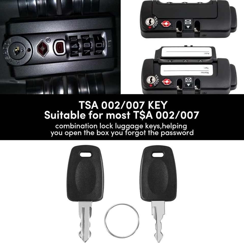 TSA Key，Travel Sentry Approved 007 002 Universal Lock Key Master Black ...