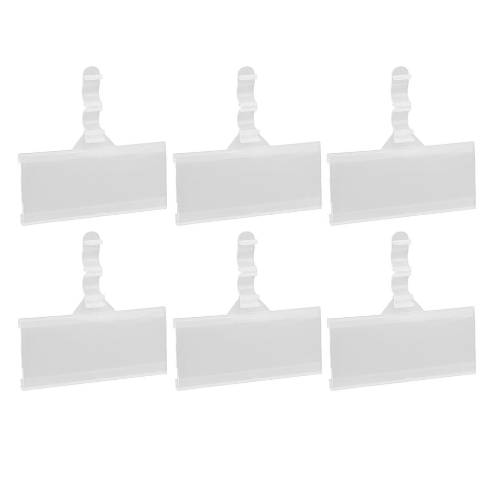 50 Sets Shelf Label Holders Plastic Shelf Tags Reusable Price Label ...