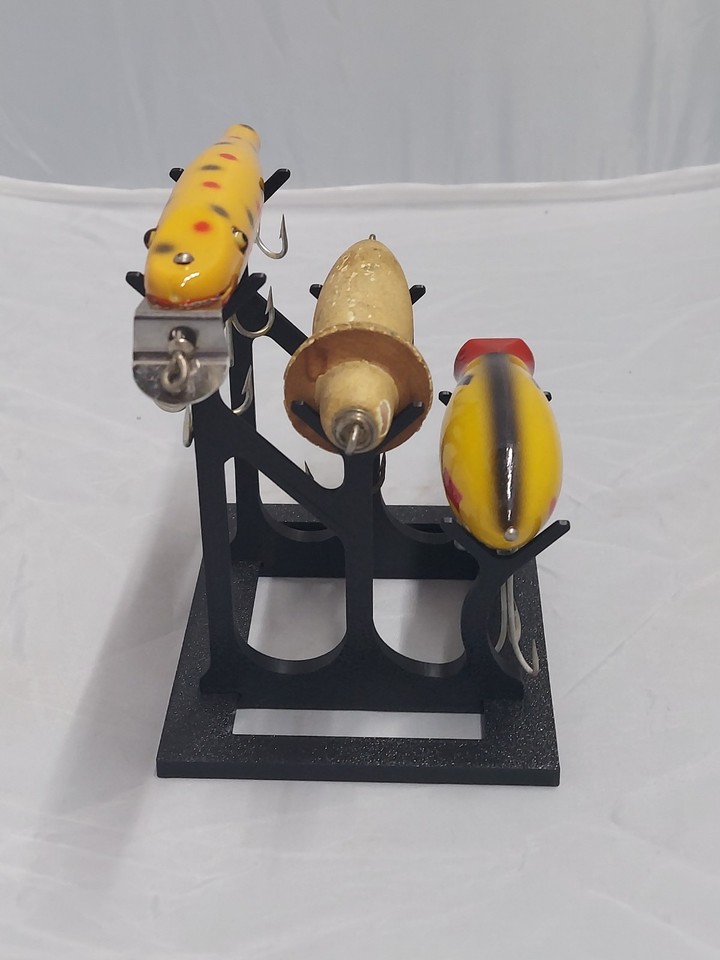 Display Stand For 3 Lures For Creek Chub, Heddon , Shakespeare, STAND ...