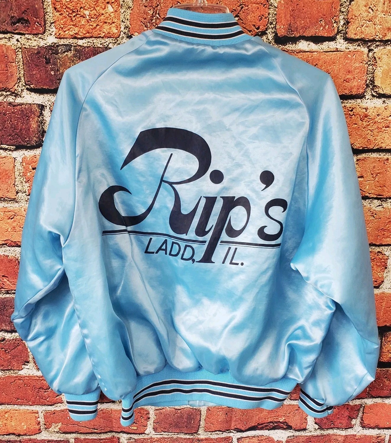 Vtg Rips Chicken Tavern Satin Jacket Medium Ladd, Illinois Made In USA ...