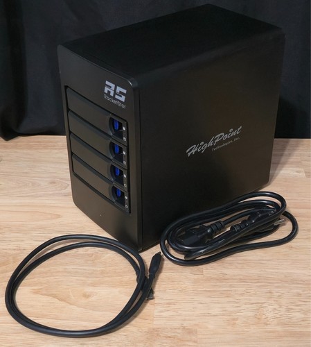 HighPoint RocketStor 4 Bay RAID Tower Enclosure USB-C DAS Storage ...