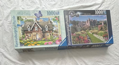 Ravensburger 1000 Pieces Jigsaw Puzzle Bundle X 2 Hillside Cottage ...