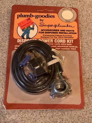 1004 Power Cord Kit Garbage Disposer Insinkerator NOS Superplumber ...