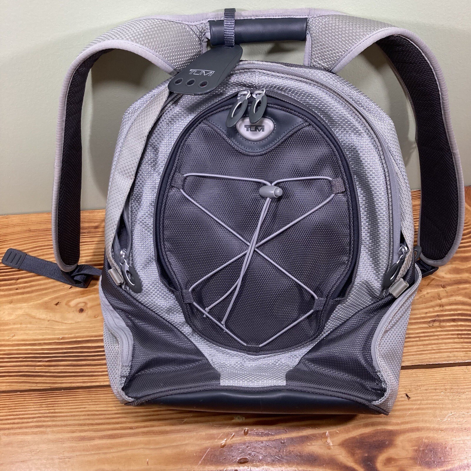 TUMI Grey Silver Nylon Laptop Computer Backpack Bag D… - Gem