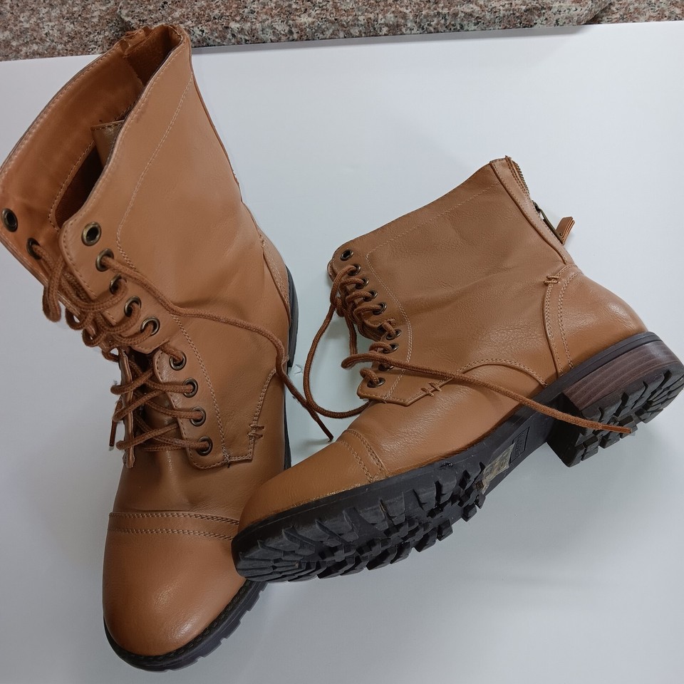 Call It Spring Boots Lace Up Ankle Booties Tan Women’s Size US 7. | eBay