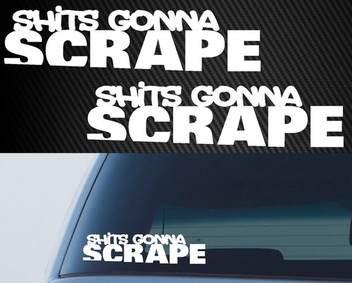 Scrape DECALS MIGHTY CAR MODS DRIFT CAR JAPAN JDM BURNOUT TURBO SKID ...