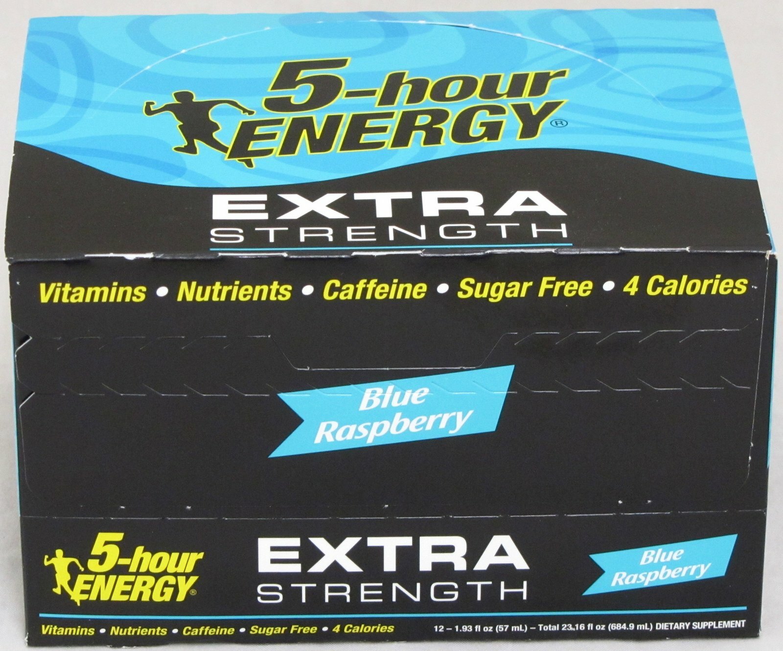 5 Hour Energy Shot Blue Raspberry Extra Strength Shots Hr Five 12 Count ...