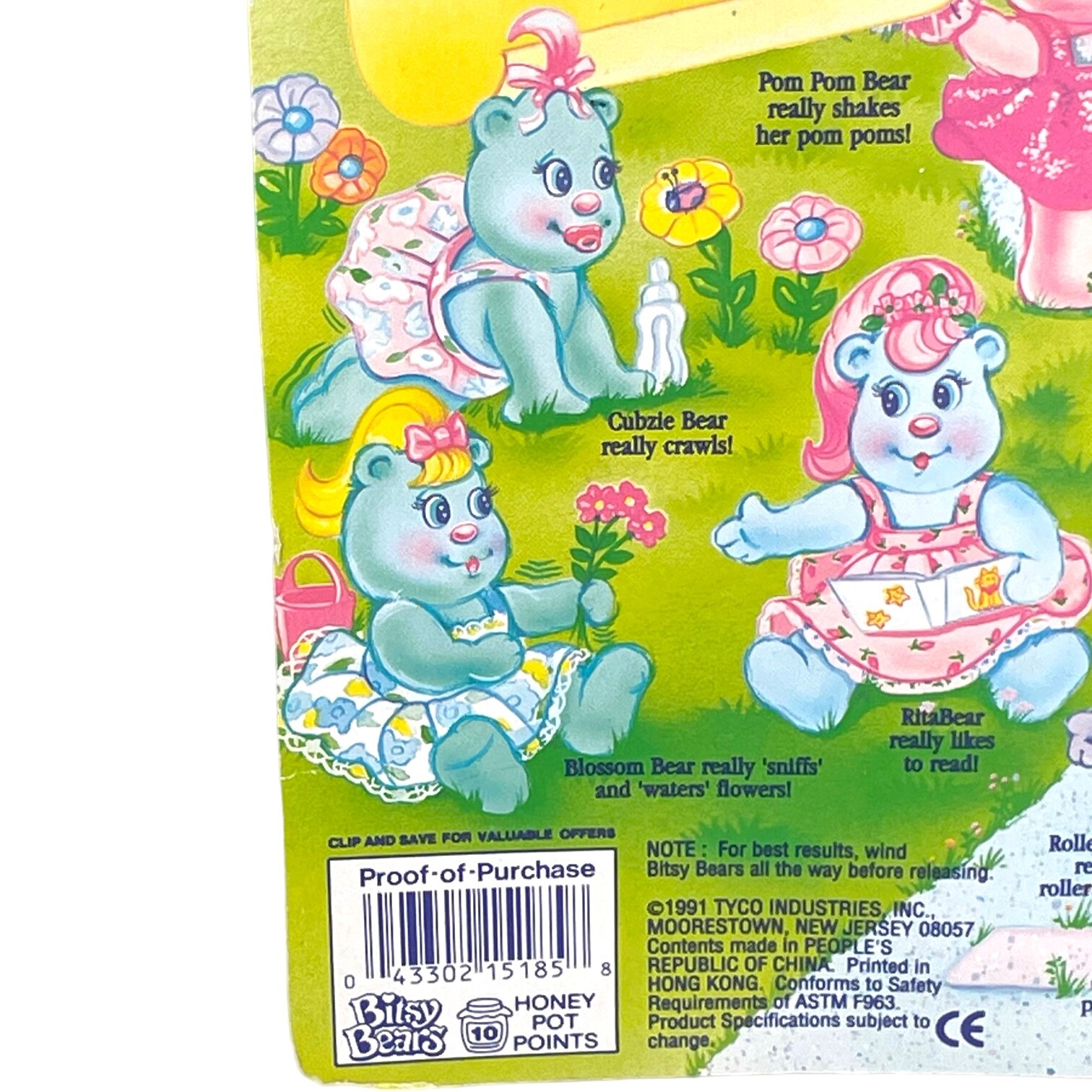 Vintage 1991 Tyco Bitsy Bears Beary Beautiful & Pink Comb NEW Factory ...