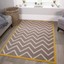 Yellow Ochre Grey Geometric Rug Scandi Nordic Chevron ZigZag Living ...