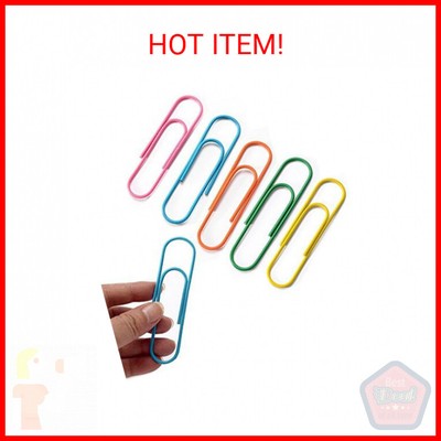 BronaGrand 4 Inch Extra Large Paper Clips Vinyl Coated, 25 Pieces Jumbo ...