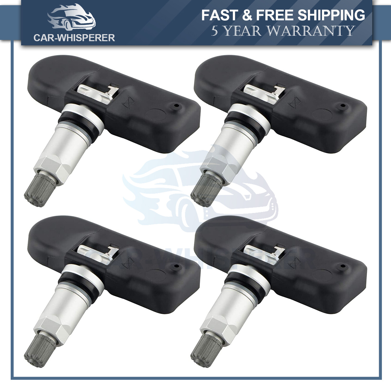 Complete Set of 4 TPMS Tire Pressure Sensors Kit For Chrysler Dodge ...