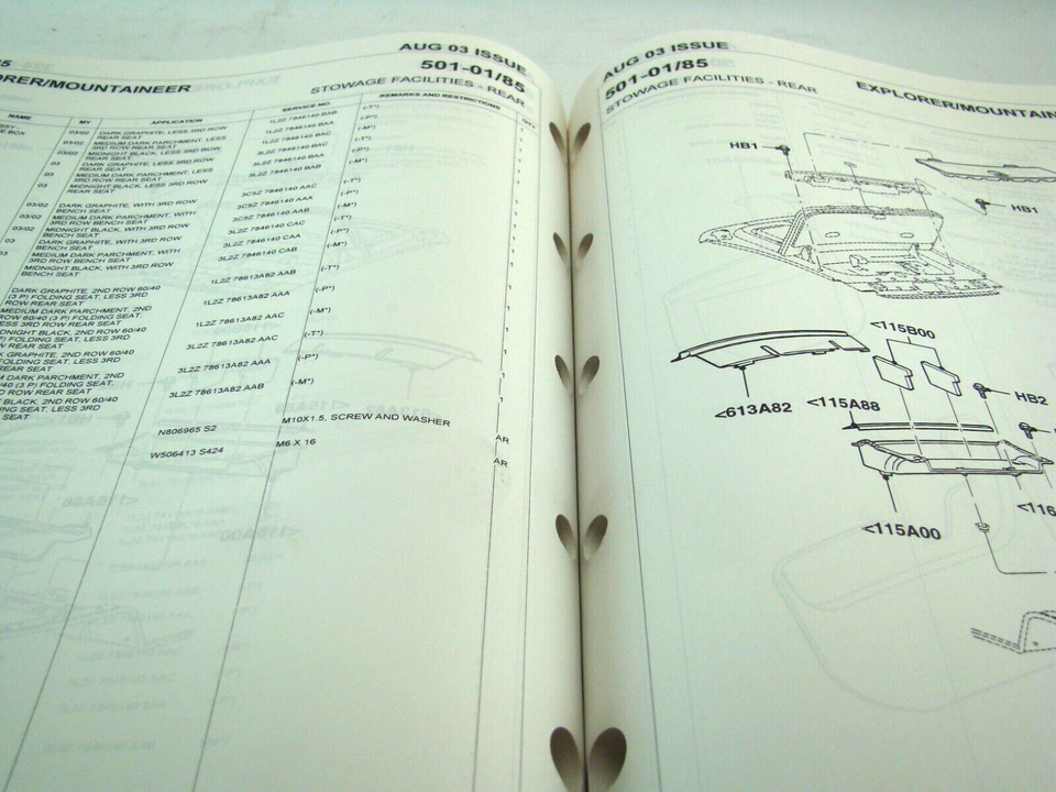 Ford 2003 Light Truck Parts Catalog Volume 5 GCAT Vehicles FCS 7753-03 ...