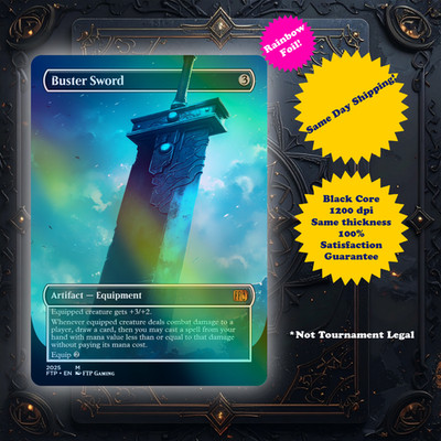 Buster Sword - Foil Playtest card for Magic: the Gathering - Final ...