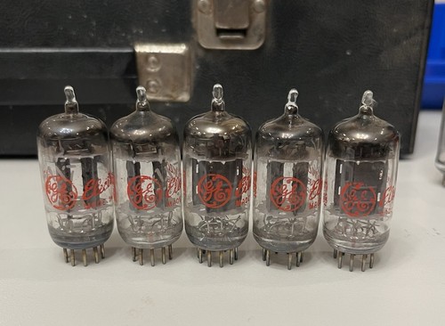 GE (5) Matched 12AX7 Tubes Matching Date Codes Red Label Tubes TESTED ...