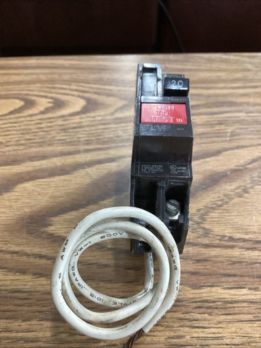 GE THQB1120GF 1 pole 20 amp bolt on THQB Ground Fault 120v Breaker ...